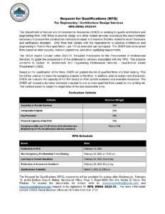 DRNA | Request for Qualifications (RFQ) For Engineering / Architecture Design Services RFQ DRNA ...