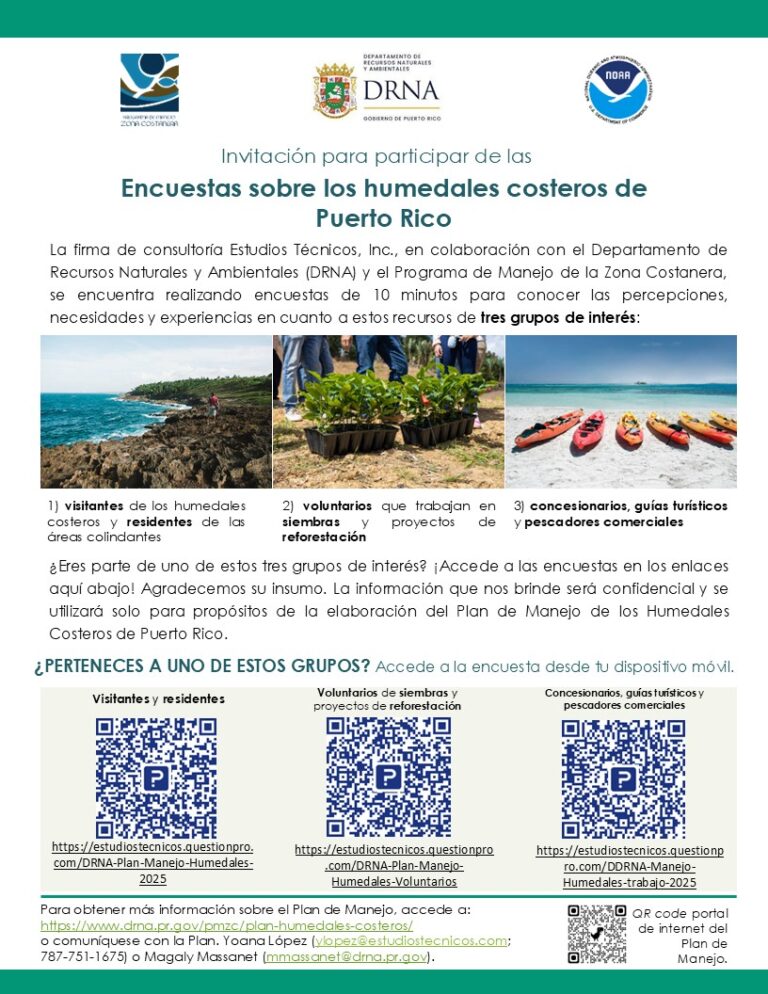 DRNA | Plan de Manejo de los Humedales Costeros de Puerto Rico